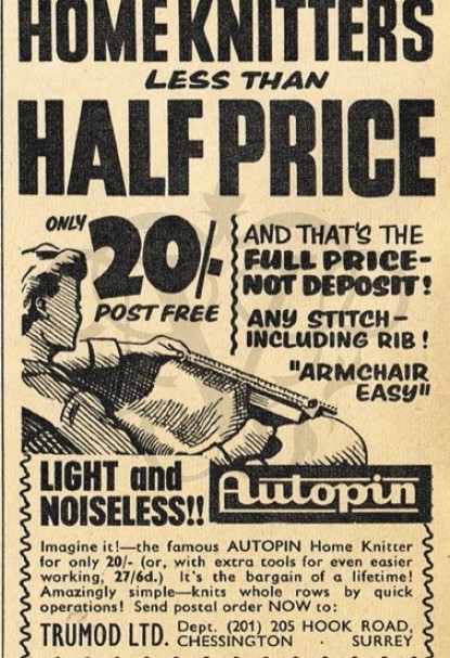 1950s advert for home knitting machine jpeg downlooaod